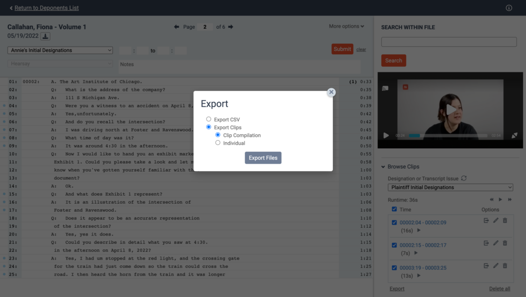 Deposition Video Clips Are Just One Click Away - Nextpoint